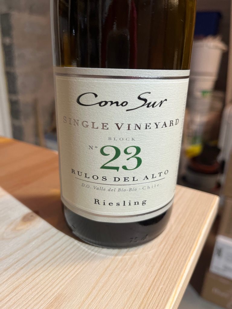 2021 Viña Cono Sur Riesling Single Vineyard Block 23 Rulos del Alto, Chile, Bío-Bío Valley ...