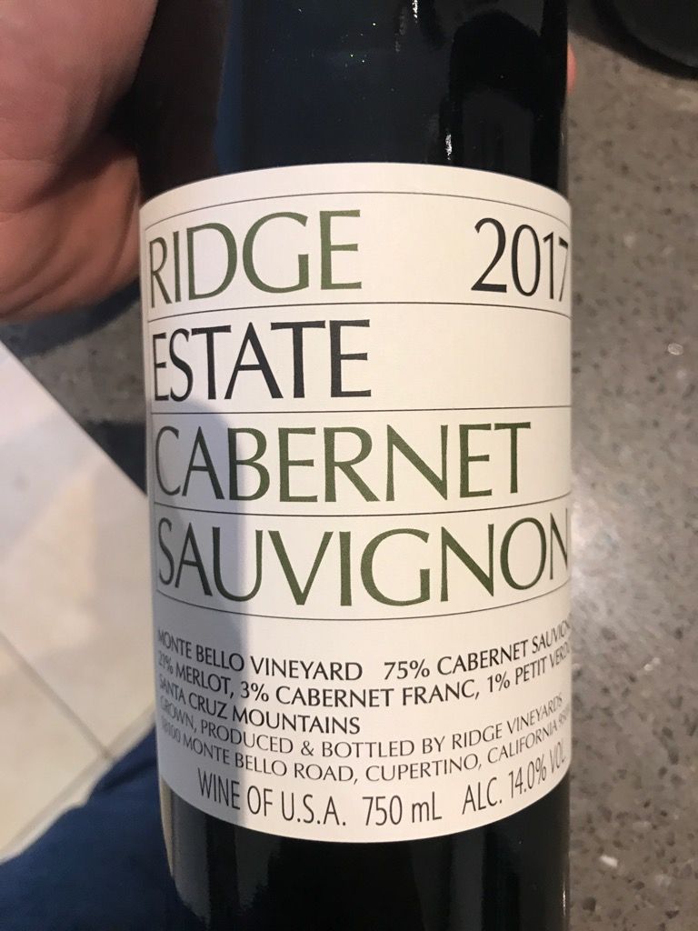 2017 Blue Ridge Estate Cabernet Sauvignon, USA, Pennsylvania ...