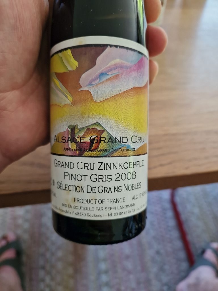 2008 Seppi Landmann Pinot Gris Zinnkoepflé Sélection de Grains Nobles ...