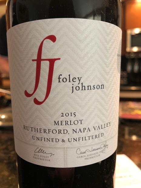 2015 Foley Johnson Merlot, USA, California, Napa Valley, Rutherford ...