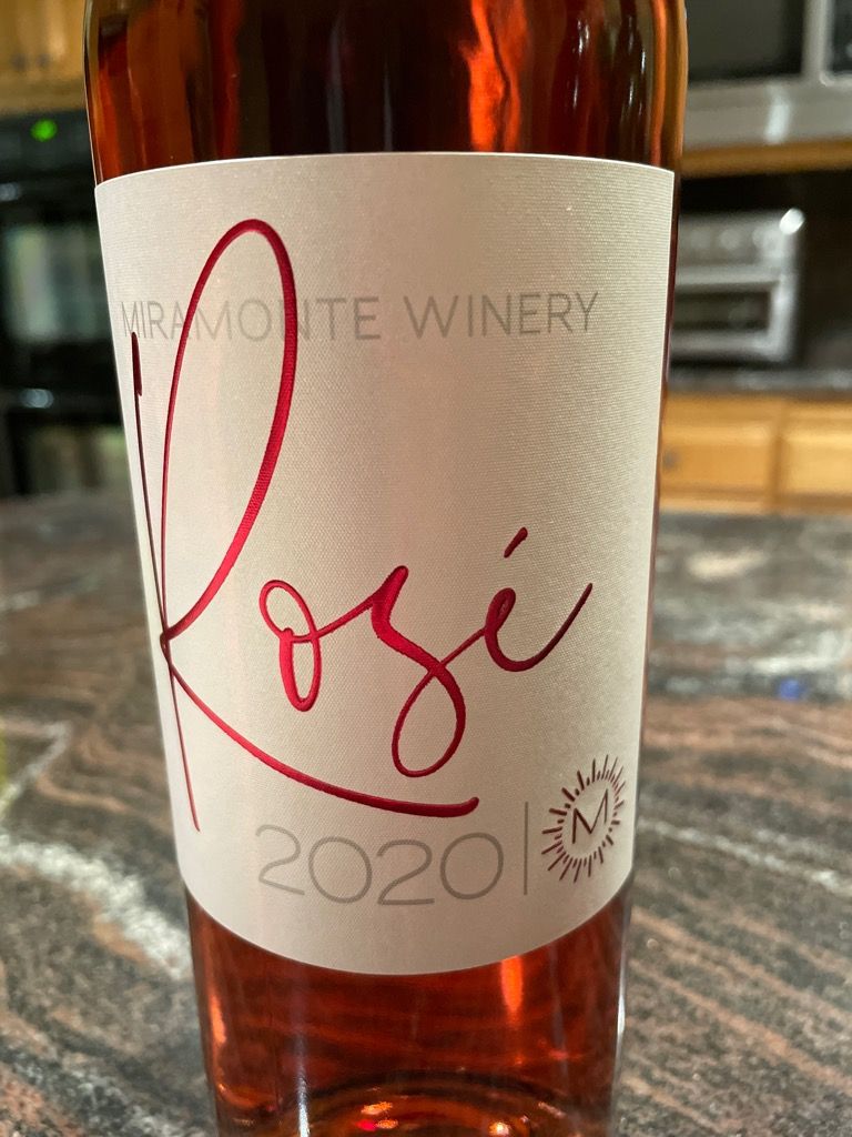 2021 Miramonte Winery Rosé, USA, California, South Coast, Temecula ...