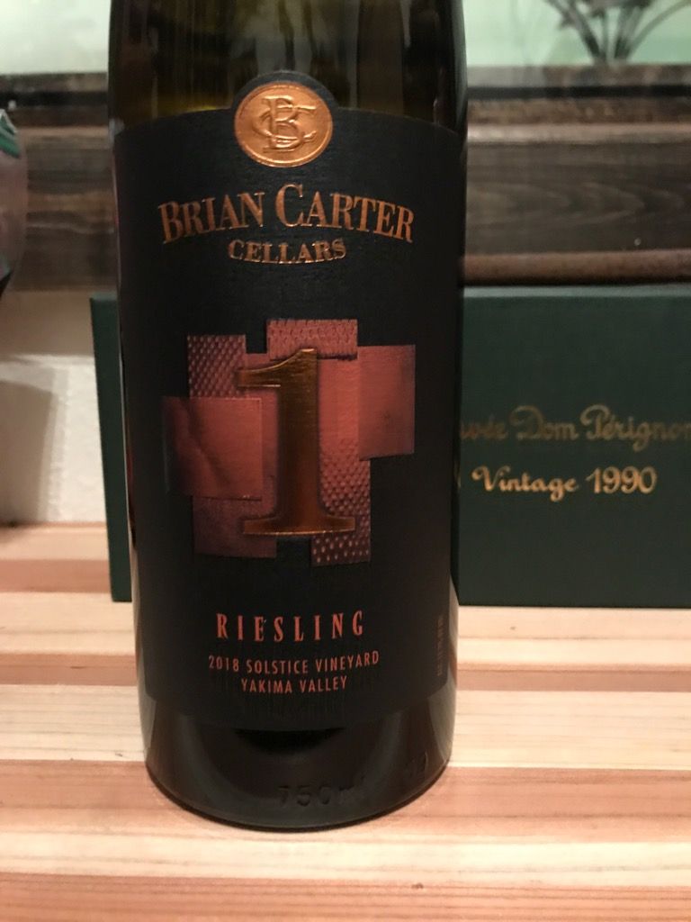 2018 Brian Carter Cellars Riesling One Solstice Vineyard, USA ...
