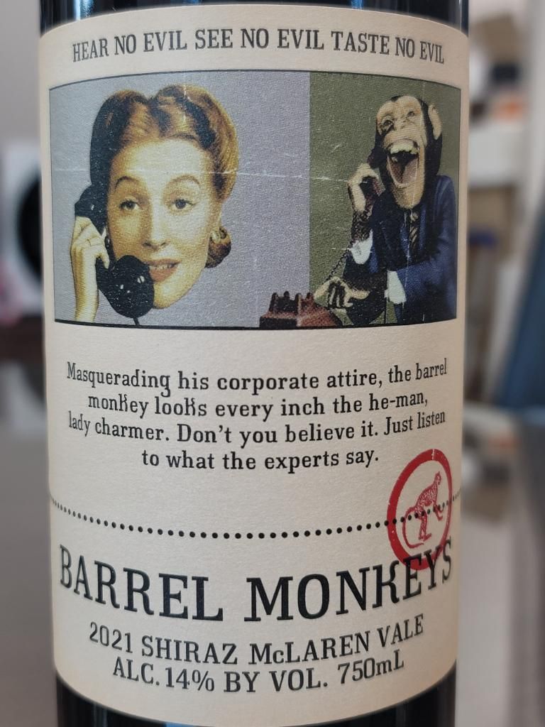 2021 Redheads Studio Shiraz Barrel Monkeys, Australia, South Australia ...
