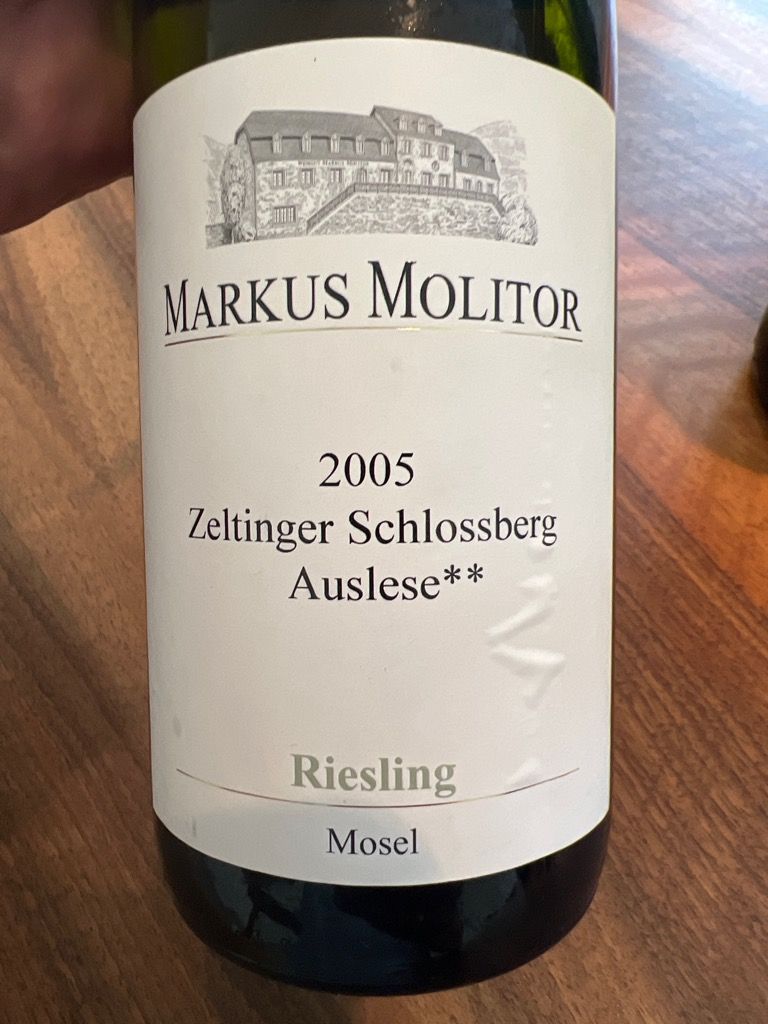 2003 Markus Molitor Zeltinger Schlossberg Riesling Auslese ** (Golden ...