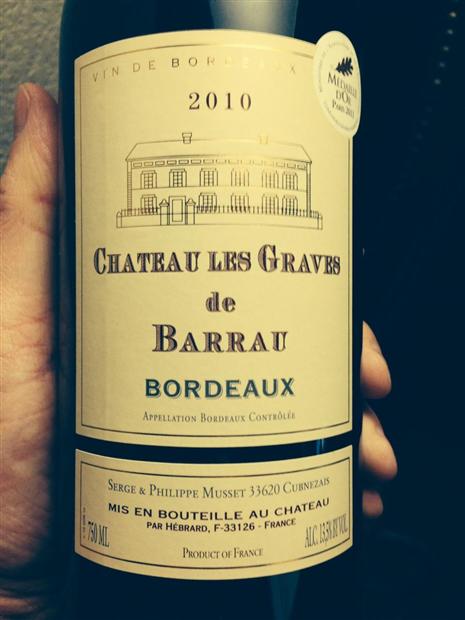2009 Château Les Graves de Barrau, France, Bordeaux - CellarTracker