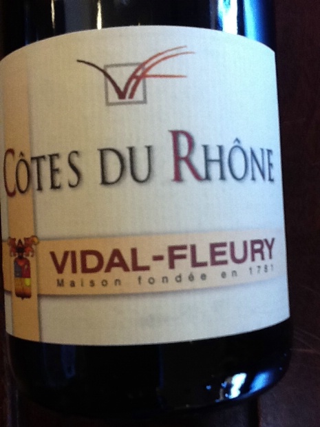 2007 J. Vidal-Fleury Côtes du Rhône, France, Rhône, Southern Rhône ...