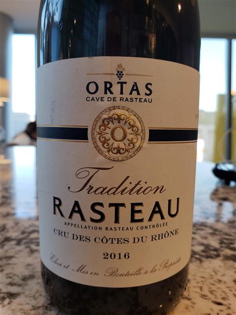2016 Ortas / Cave de Rasteau Rasteau Tradition, France, Rhône, Southern ...