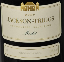 2000 Jackson-Triggs Merlot Proprietors' Selection, Mixed, Canada ...