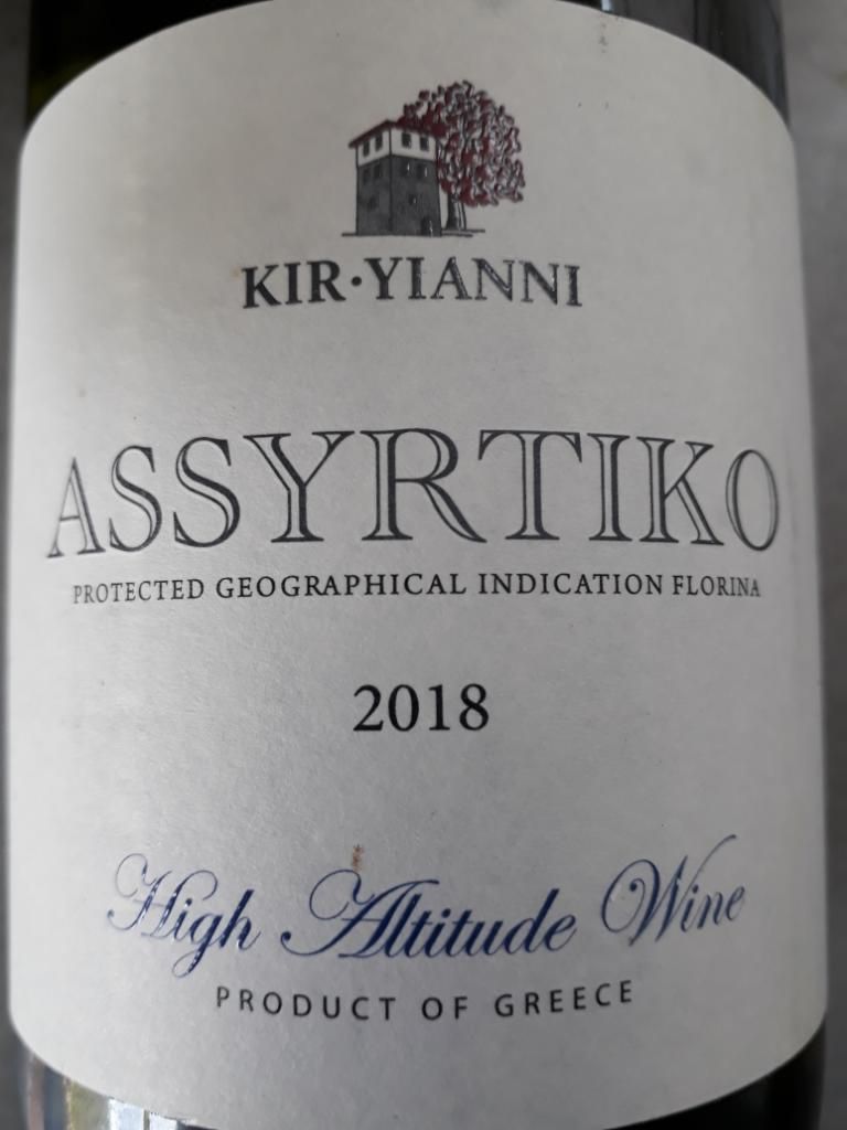 2018 Kir-Yianni Assyrtiko High Altitude Vines, Greece, Macedonia ...
