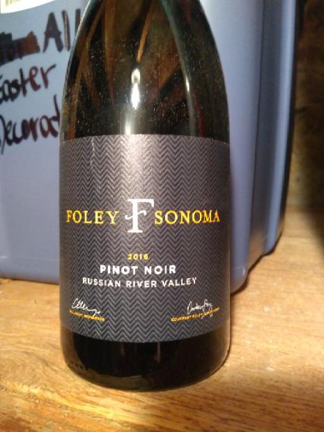 2016 Foley Sonoma Pinot Noir Russian River Valley, USA, California ...