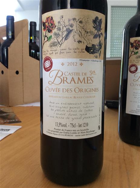 2019 Castel de brames Gaillac Cuvée des origines, France, Southwest France, Gaillac - CellarTracker