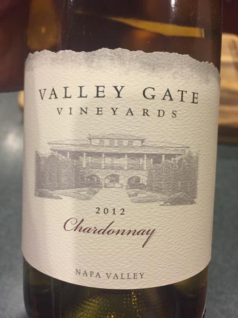 2012 Valley Gate Vineyards Chardonnay Napa Valley, USA, California ...