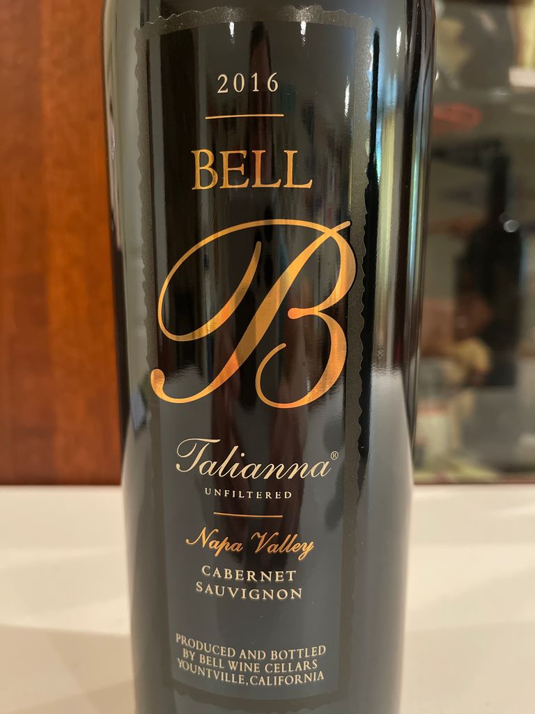 2016 Bell Wine Cellars Cabernet Sauvignon Talianna, USA, California ...