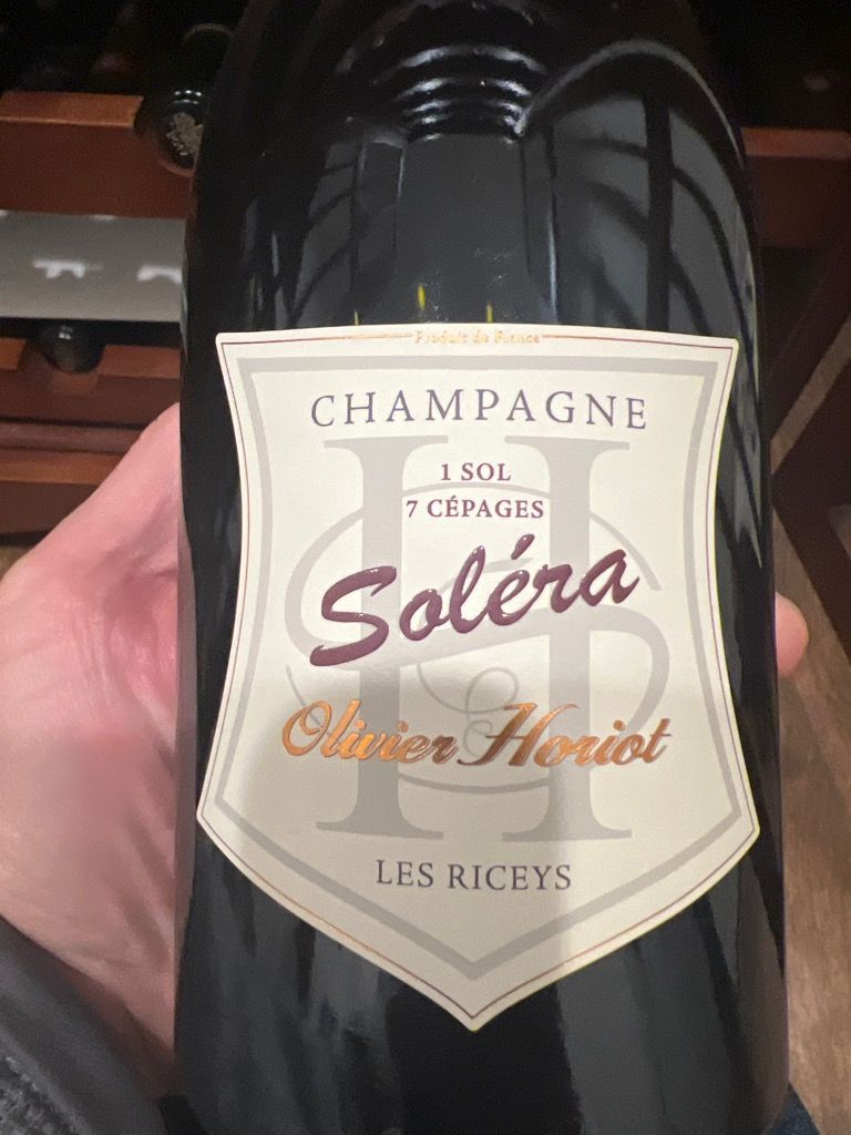 2021 Olivier Horiot Champagne Cuvée Soléra Brut Nature, France ...