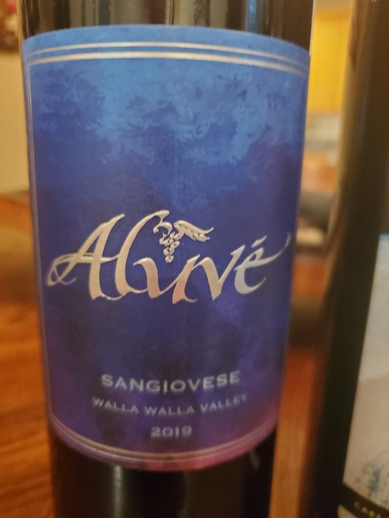 2019 Aluvé Sangiovese, USA, Washington, Columbia Valley, Walla Walla ...