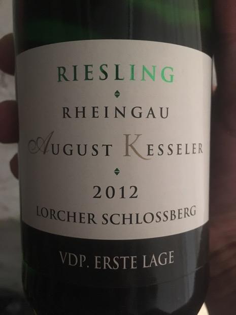 2022 August Kesseler Lorcher Schlossberg Riesling Kabinett, Germany ...