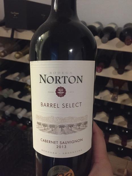 2013 Bodega Norton Cabernet Sauvignon Barrel Select, Argentina, Mendoza, Lujan de Cuyo ...
