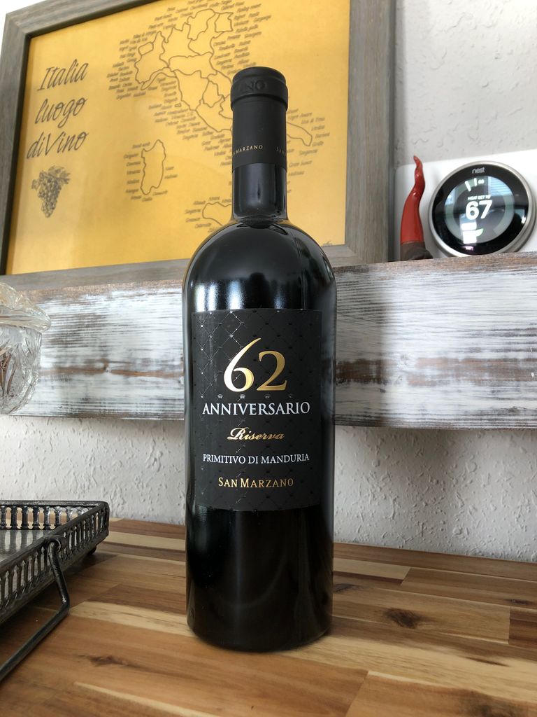 2015 Cantine San Marzano Primitivo di Manduria Riserva Anniversario 62 ...