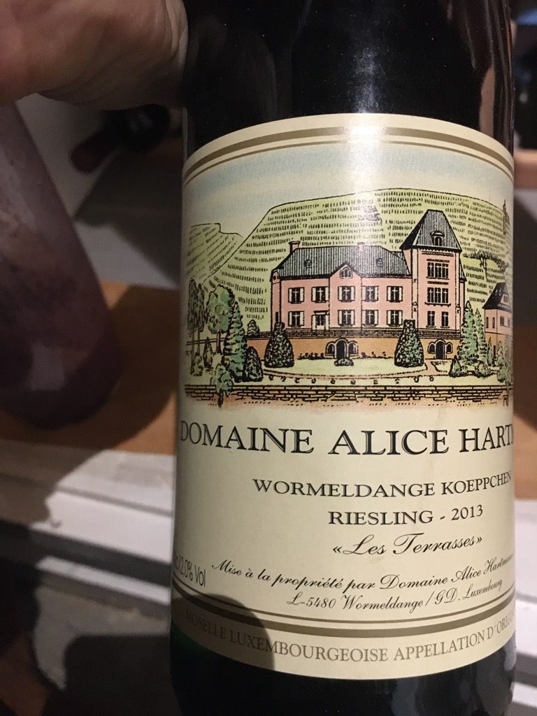 2013 Domaine Alice Hartmann Riesling Les Terrasses Wormeldange ...