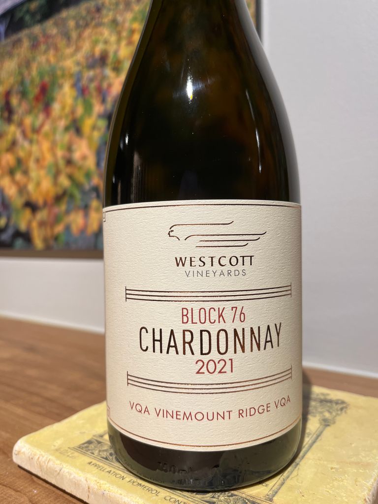 2021 Westcott Chardonnay block 76, Canada, Ontario, Niagara Peninsula ...