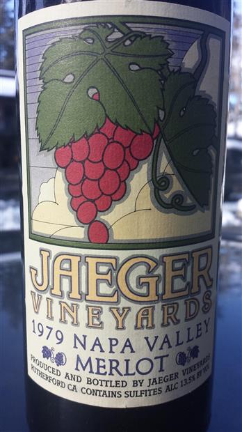 1987 Jaeger Merlot, USA, California, Napa Valley - CellarTracker