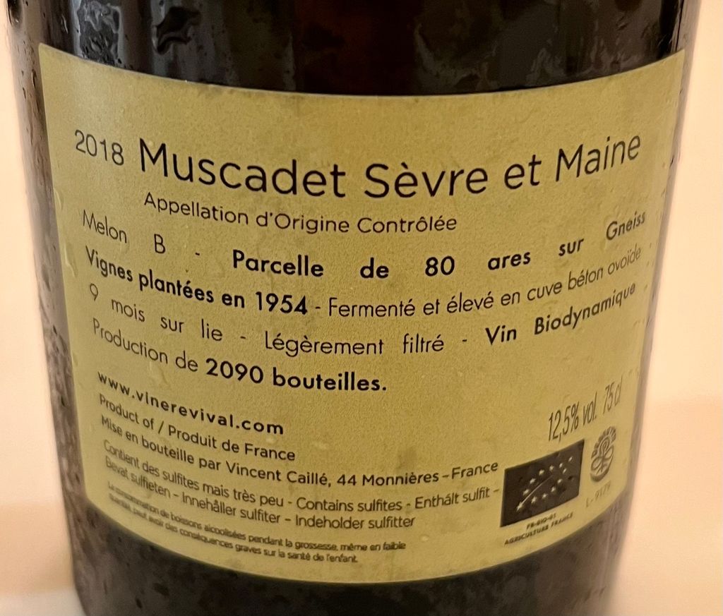 2019 Vine Revival Muscadet de Sèvre-et-Maine Sur Lie Terre de Gneiss ...