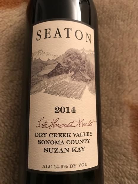 2014 Seaton Merlot Late Harvest Merlot - Suzan Kay, USA, California ...