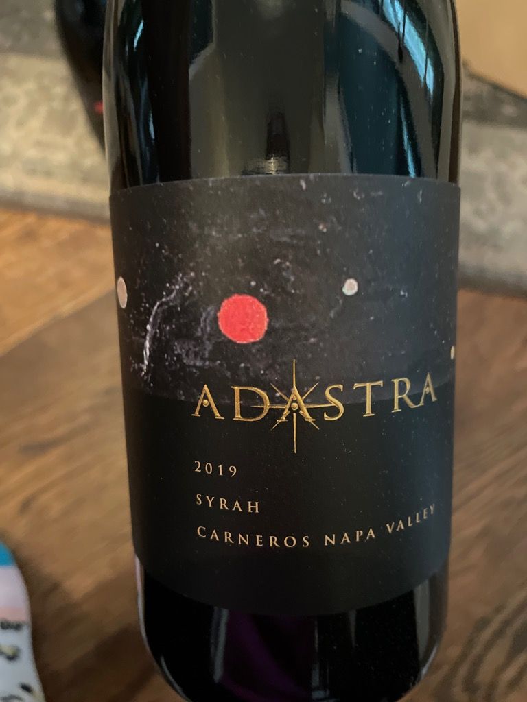 2020 Adastra Syrah, USA, California, Napa / Sonoma, Carneros - CellarTracker