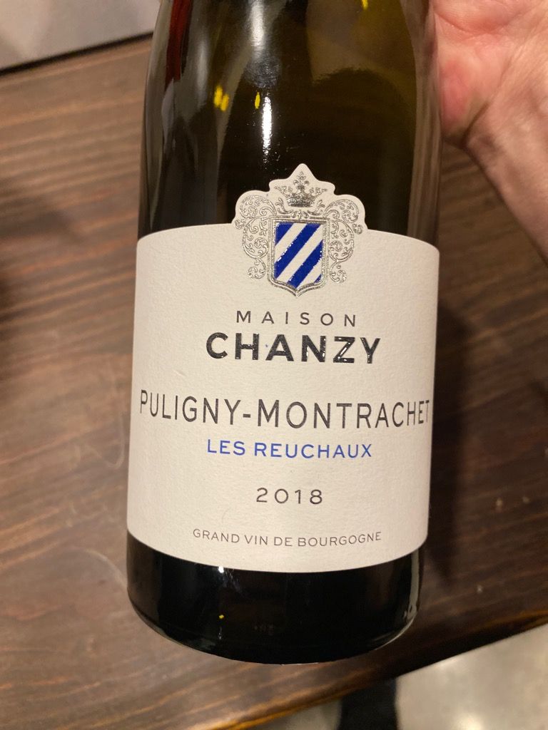 2018 Maison Chanzy Puligny-Montrachet Les Reuchaux, France, Burgundy ...
