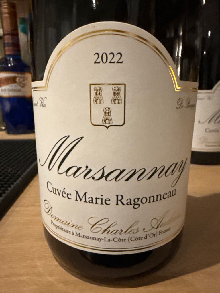 2022 Domaine Charles Audoin Marsannay Cuvée Marie Ragonneau, France ...