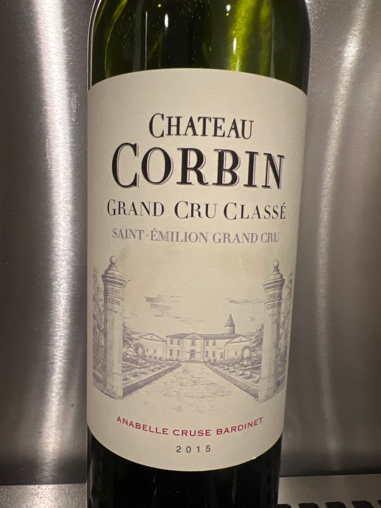 2015 Château Corbin Saint-Émilion Grand Cru, France, Bordeaux ...