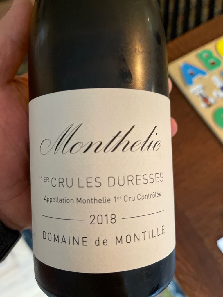 2018 Domaine de Montille Monthélie 1er Cru Les Duresses Blanc, France ...