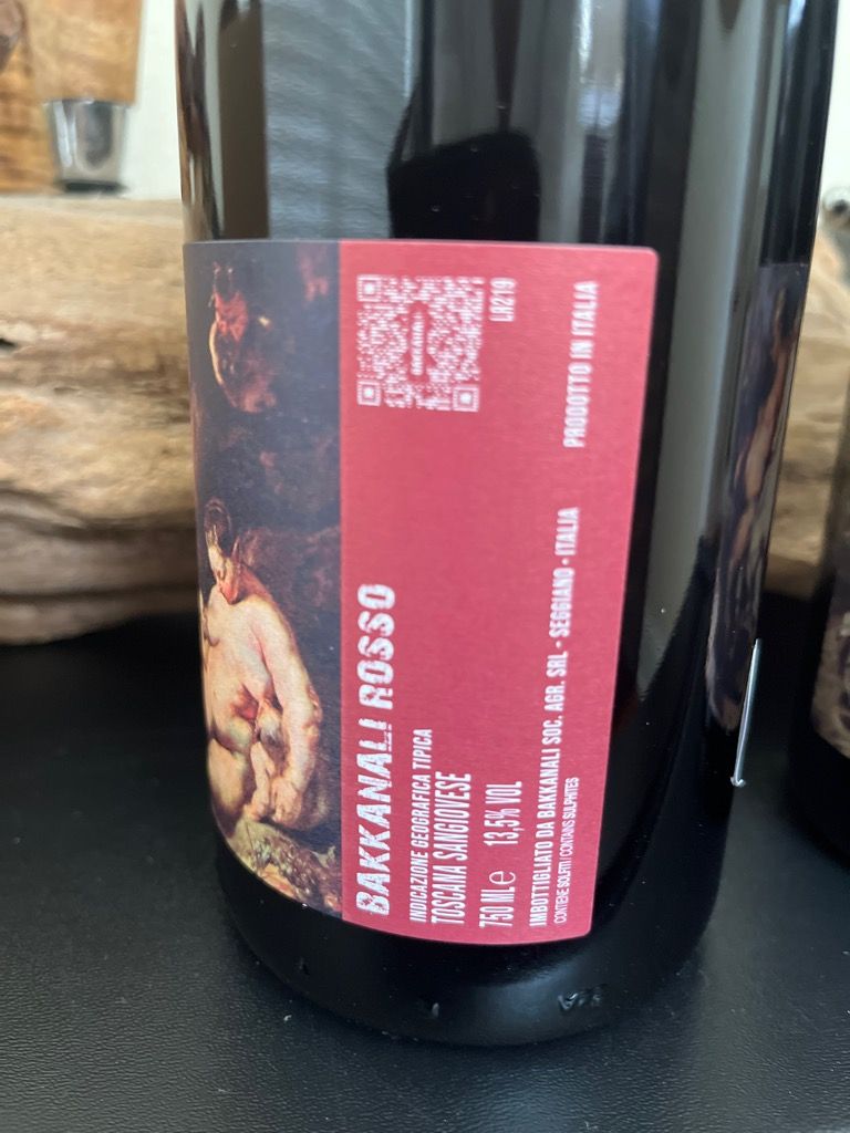 2023 Bakkanali Sangiovese Rosso Toscana IGT, Italy, Tuscany, Toscana ...