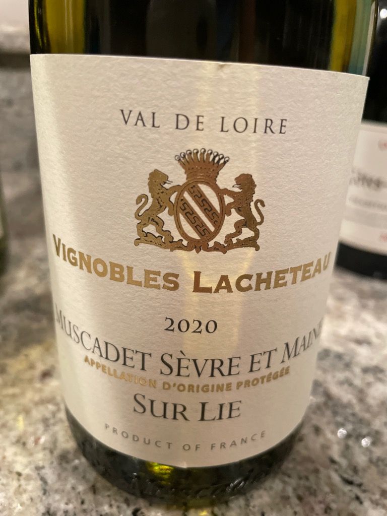2020 LaCheteau Muscadet de Sèvre-et-Maine sur lie, France, Loire Valley ...