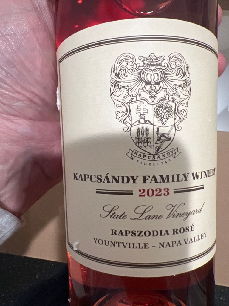 2023 Kapcsándy Family Winery Rapszodia, USA, California, Napa Valley ...