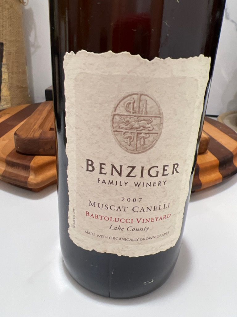 2007 Benziger Family Winery Muscat Canelli Bartolucci Vineyard, USA ...
