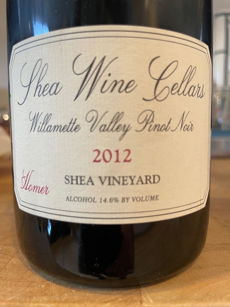 2012 Shea Wine Cellars Pinot Noir Homer Shea Vineyard, USA, Oregon ...