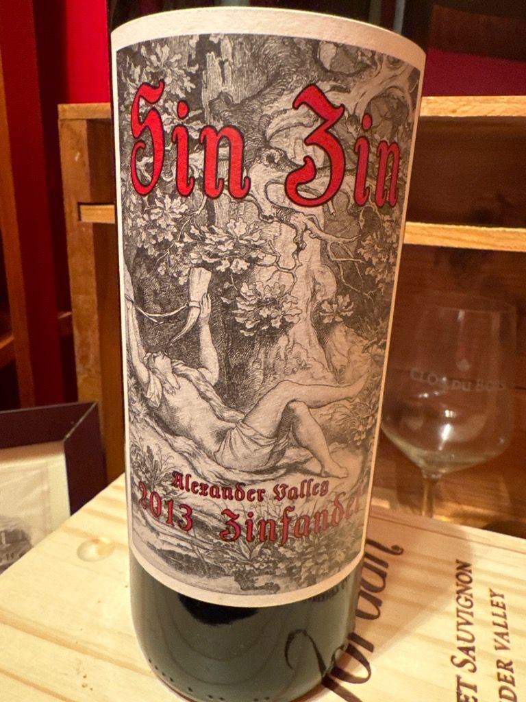 2013 Alexander Valley Vineyards Zinfandel Sin Zin, USA, California ...