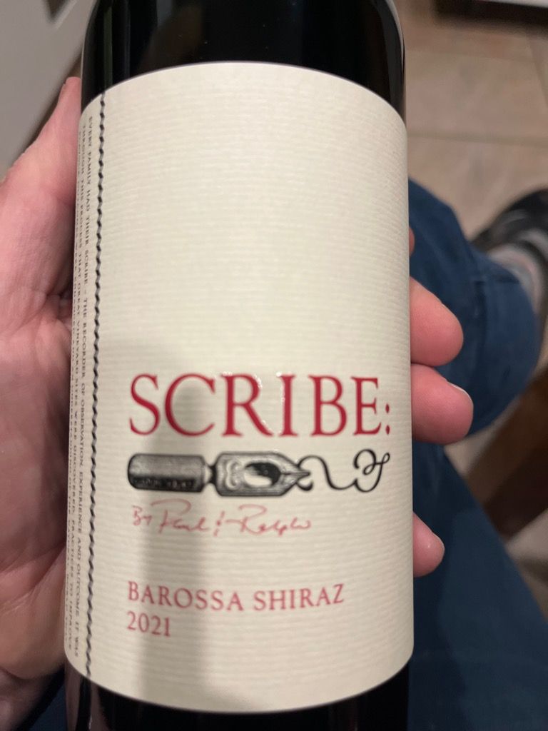 2021 Scribe Wines Shiraz Barossa Shiraz, Australia, South Australia ...