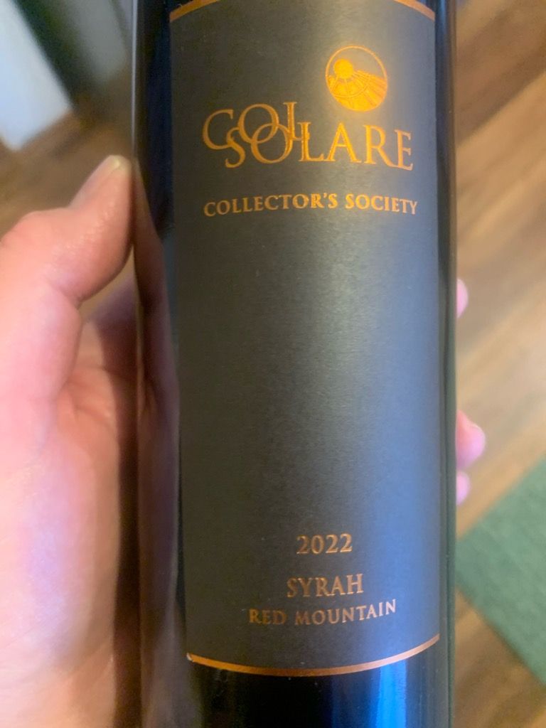 2022 Col Solare Syrah Collector's Society, USA, Washington, Columbia ...
