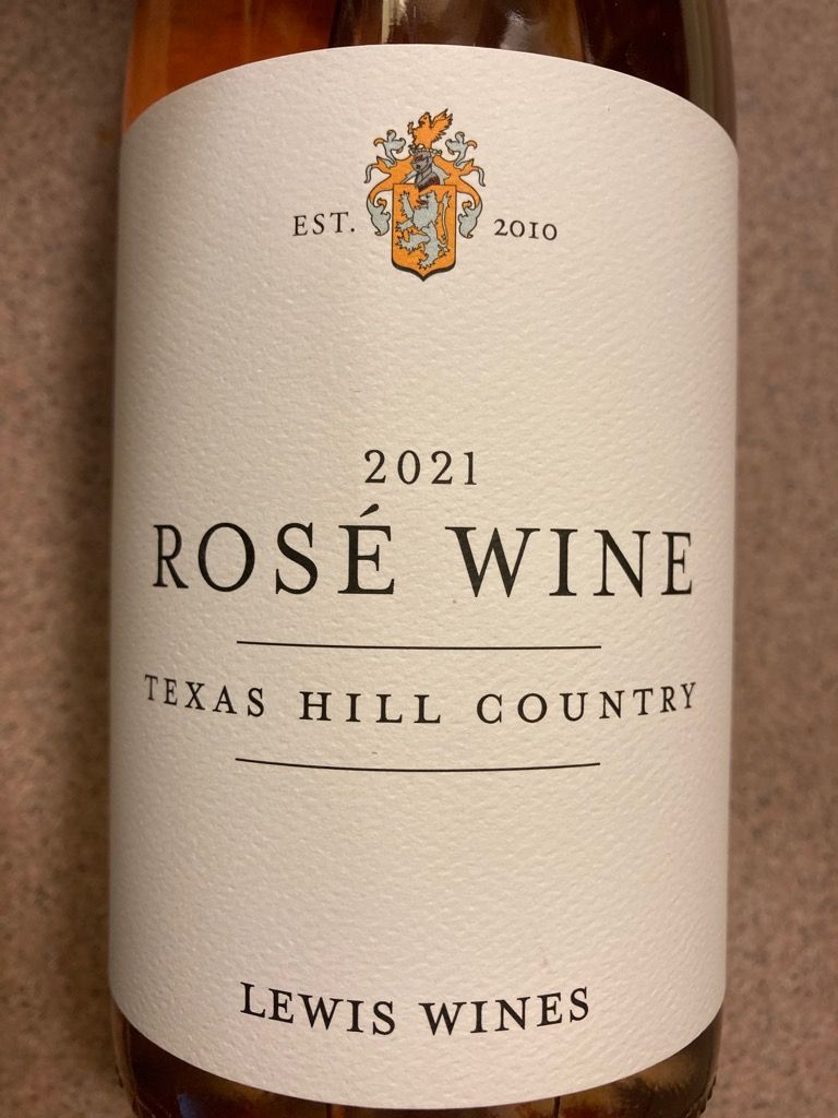 2021 Lewis Wines Hill Country Rose, USA, Texas, Texas Hill Country ...