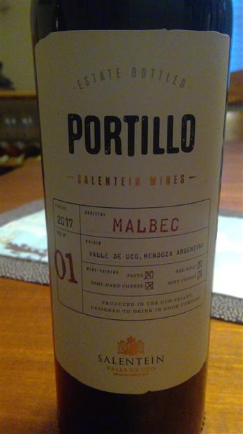 2016 Portillo Malbec, Argentina, Mendoza - CellarTracker