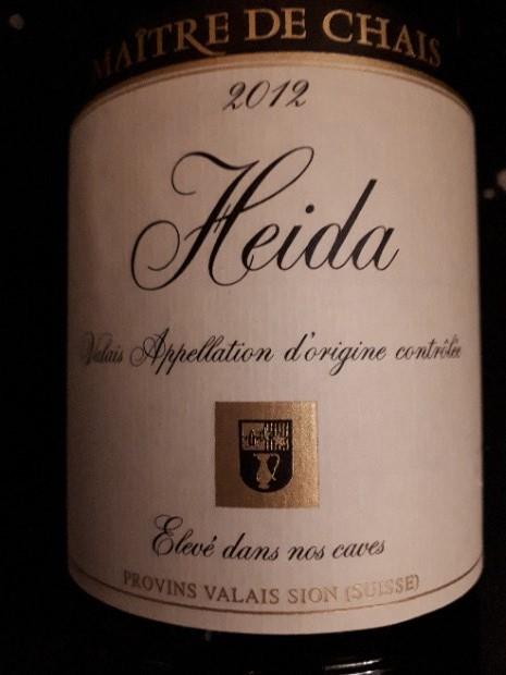2012 Provins Heida Maitre de Chais, Switzerland, Valais - CellarTracker
