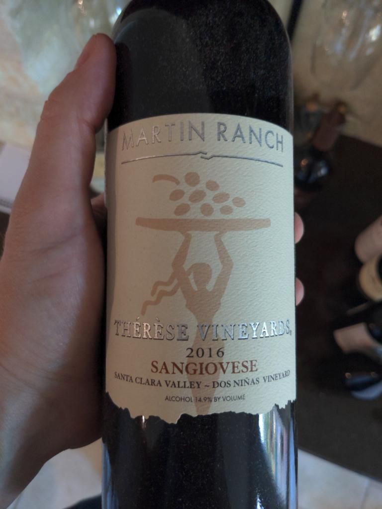 2018 Martin Ranch Winery Sangiovese Thérèse Vineyards Dos Ninas ...