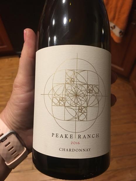 2015 Peake Ranch Chardonnay Santa Barbara County, USA, California ...