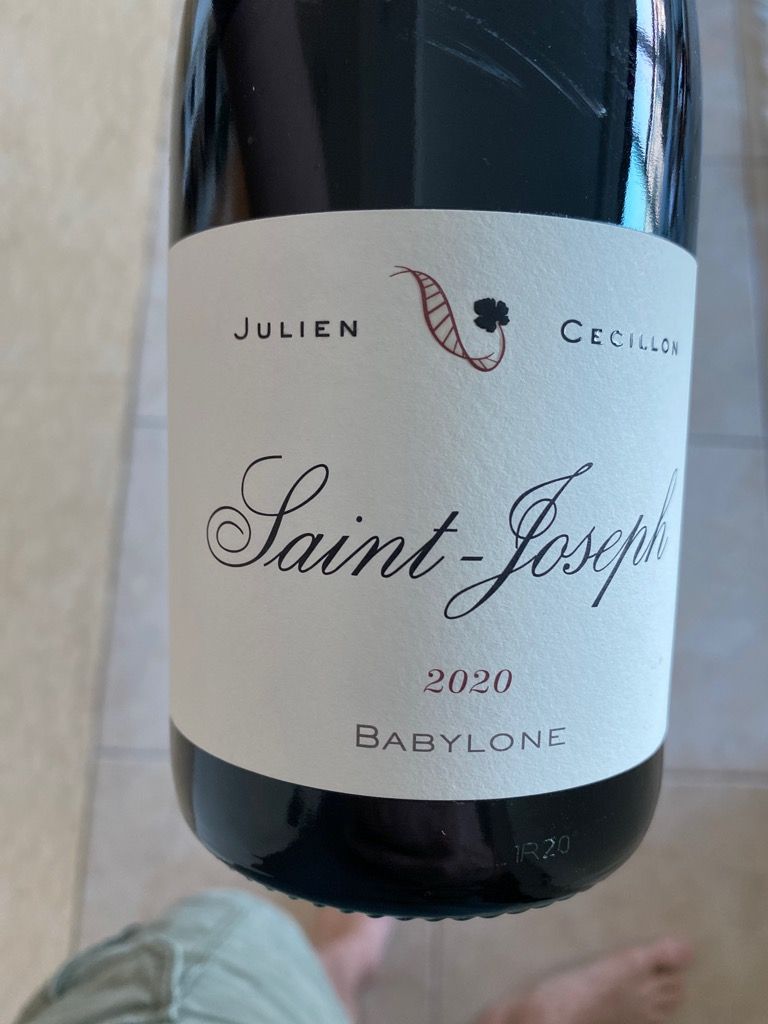 2021 Julien Cecillon St. Joseph Babylone, France, Rhône, Northern Rhône ...