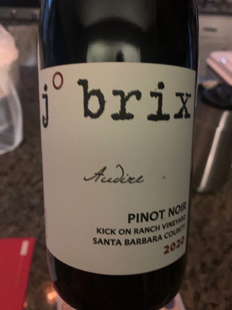 2020 J. Brix Pinot Noir Kick-on Ranch, USA, California, Central Coast, Santa Barbara County ...