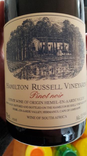 2018 Hamilton Russell Vineyards Pinot Noir, South Africa, Cape South ...