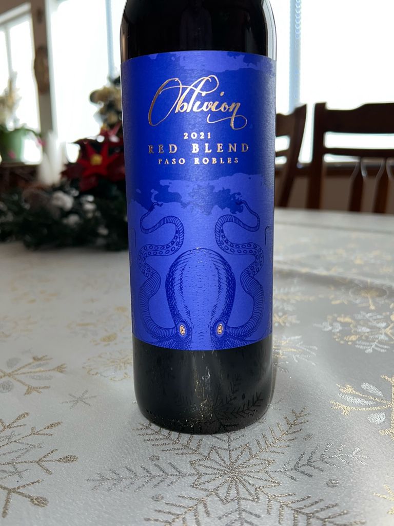 2021 Oblivion Cellars Red Blend, USA, California, Central Coast, Paso ...