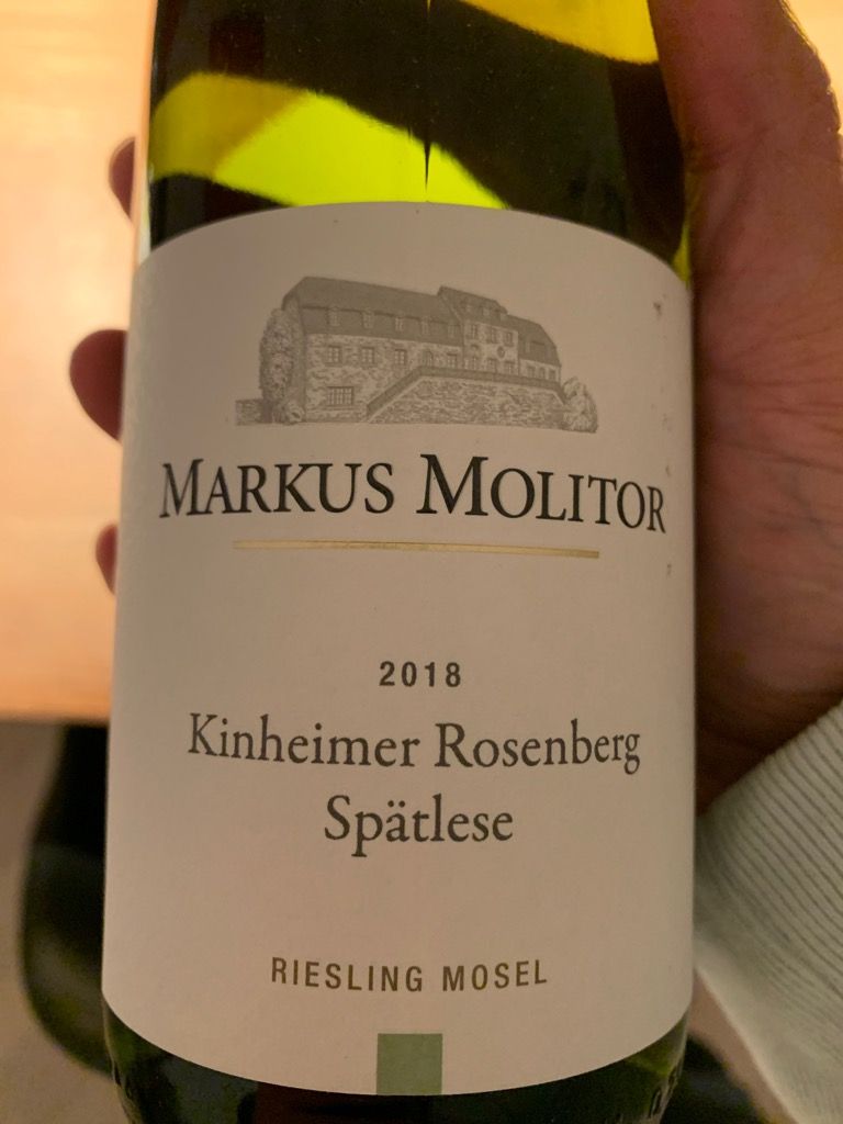 2020 Markus Molitor Kinheimer Rosenberg Riesling Spätlese (Green ...